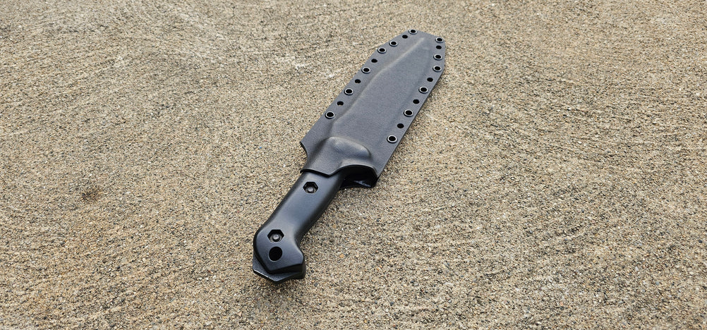 KA-BAR "BK-7" knife, Pancake Style Sheath 2.0, Optional belt attachmen