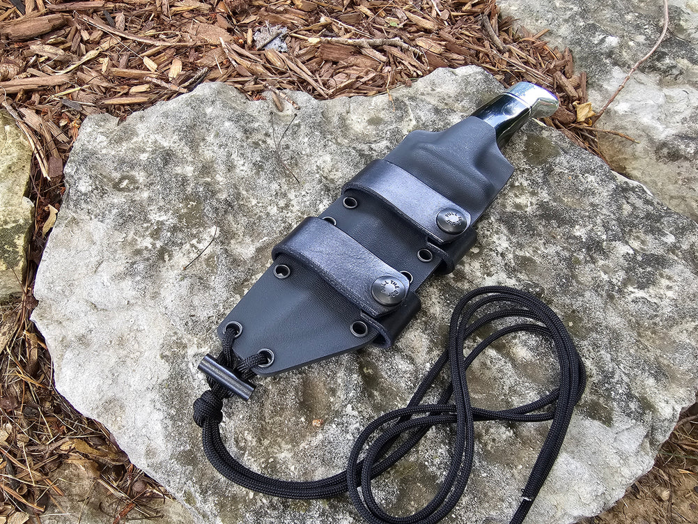 Buck 119 Custom Kydex,Scout Carry, Mini Firesteel, Lanyard