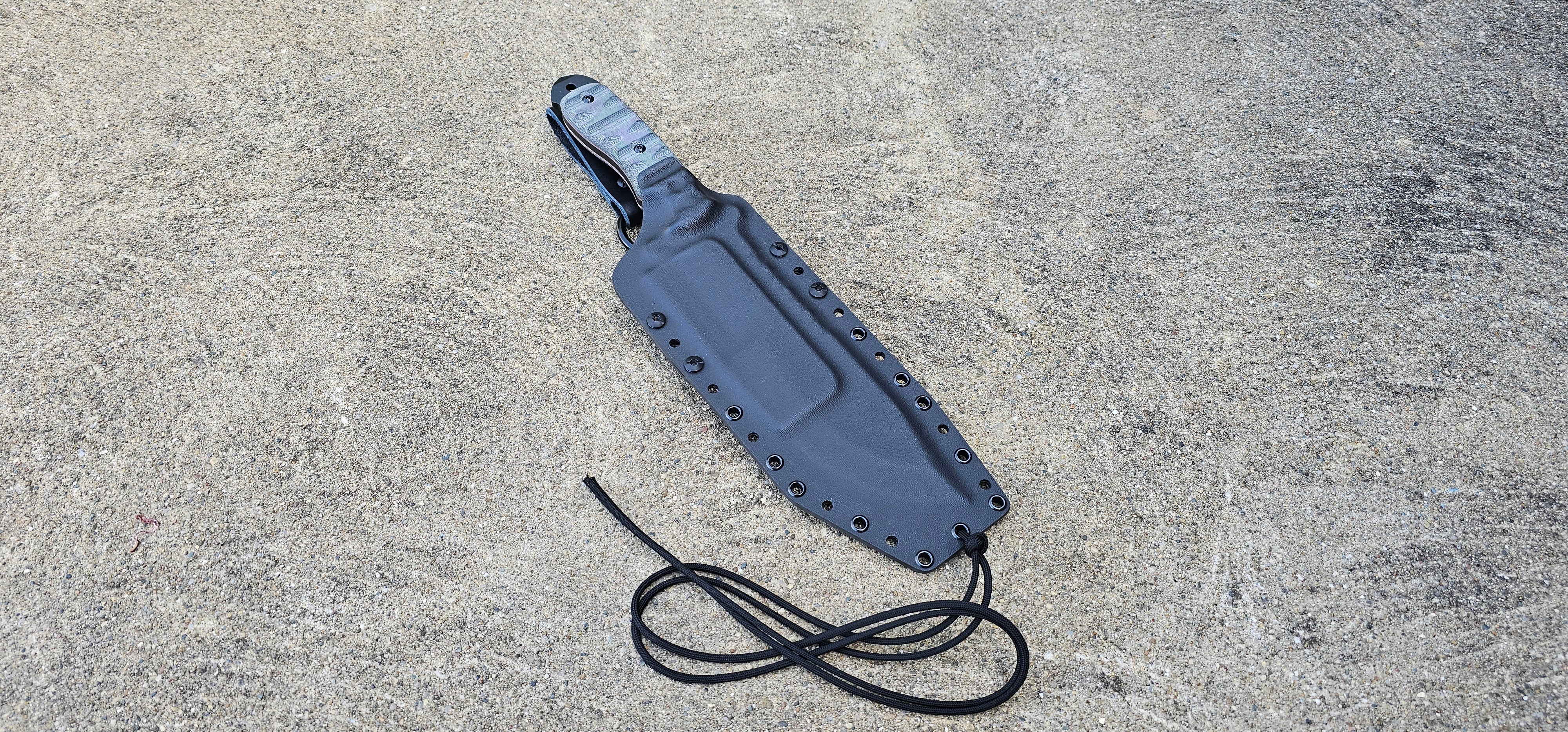 TOPS SXB SKULLCRUSHER CUSTOM KYDEX SHEATH, Leather Dangler, Pancake St