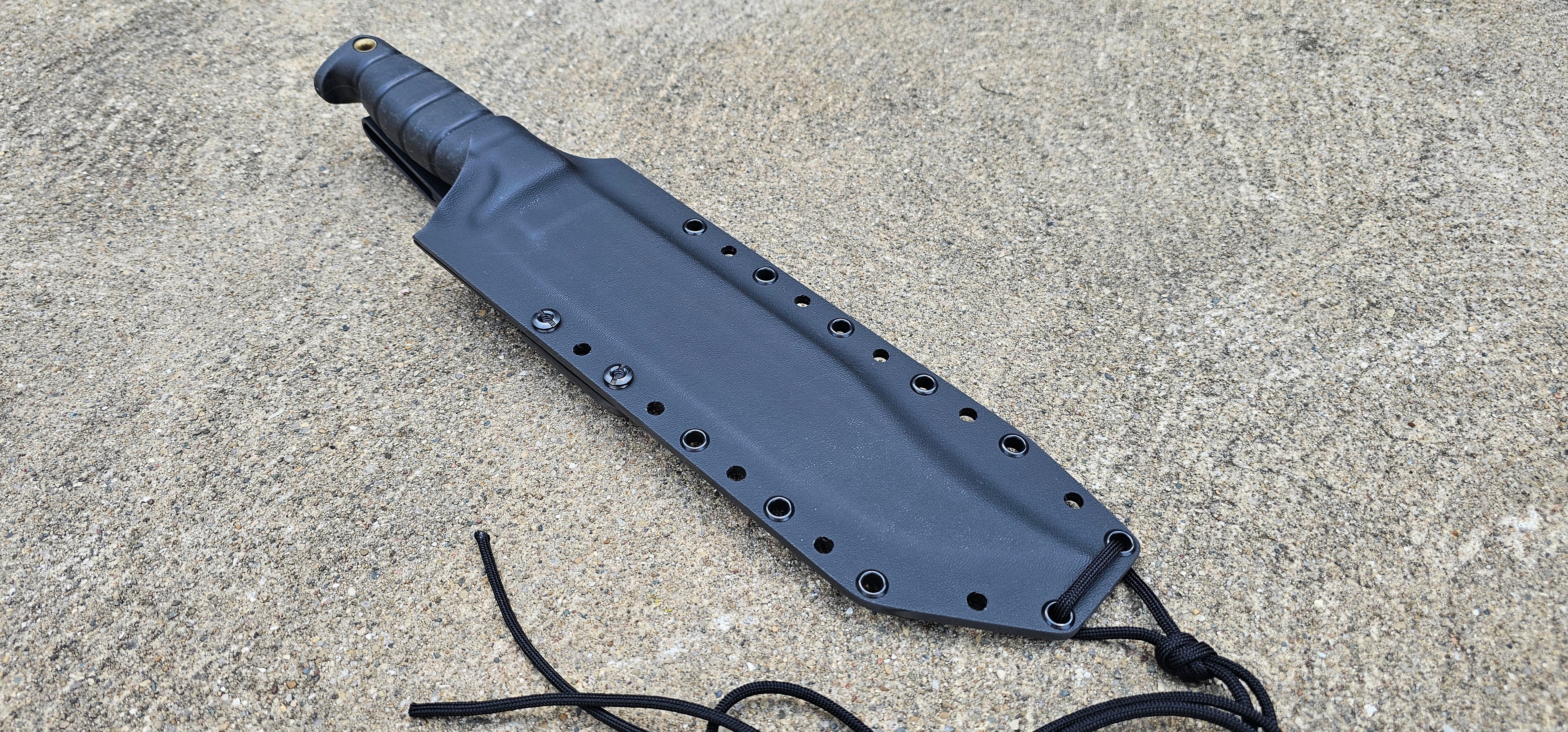 Ontario SP-5 Bowie Custom Kydex Sheath, OKC SP5, Kydex Dangler, Pancak