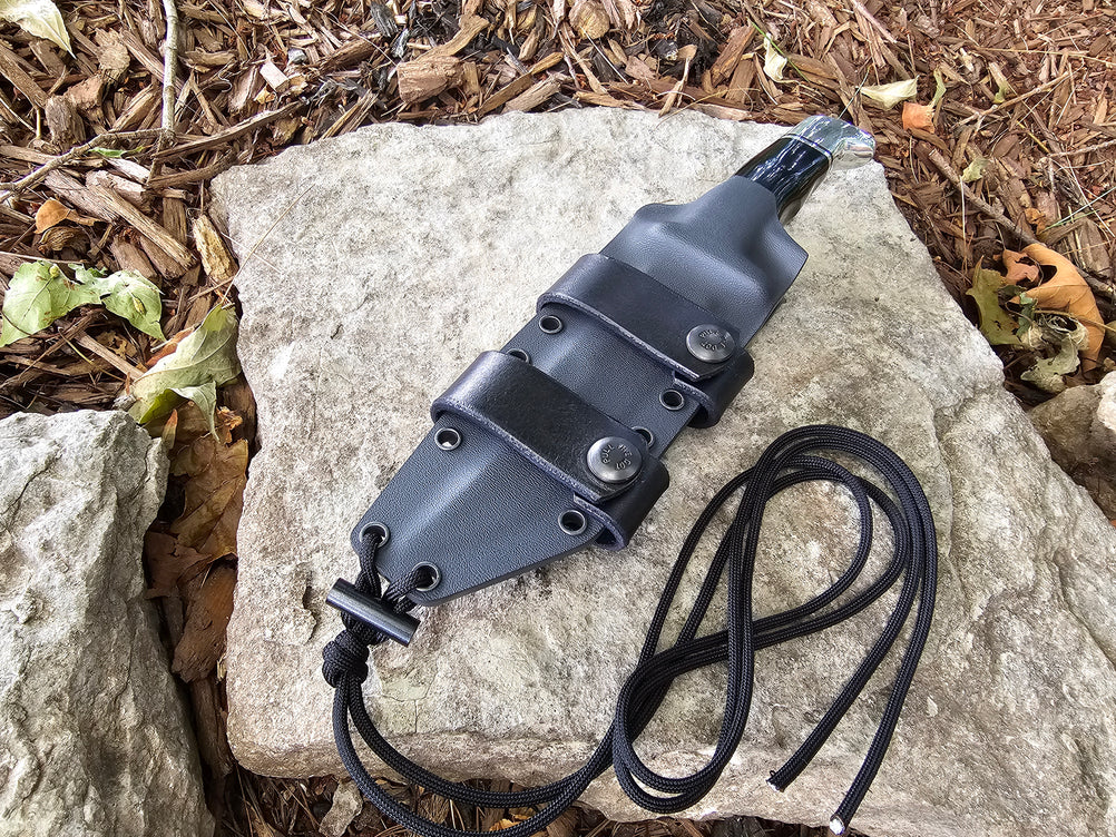 Buck 119 Custom Kydex,Scout Carry, Mini Firesteel, Lanyard