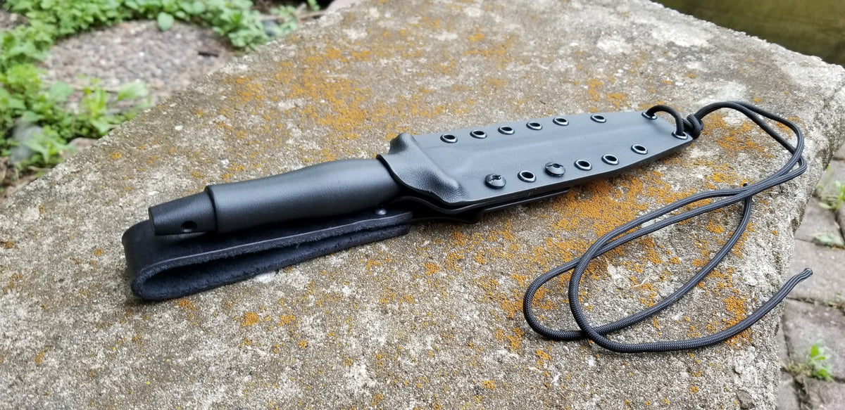 Gerber MARK II custom Pancake style kydex sheath & Leather Offset Belt