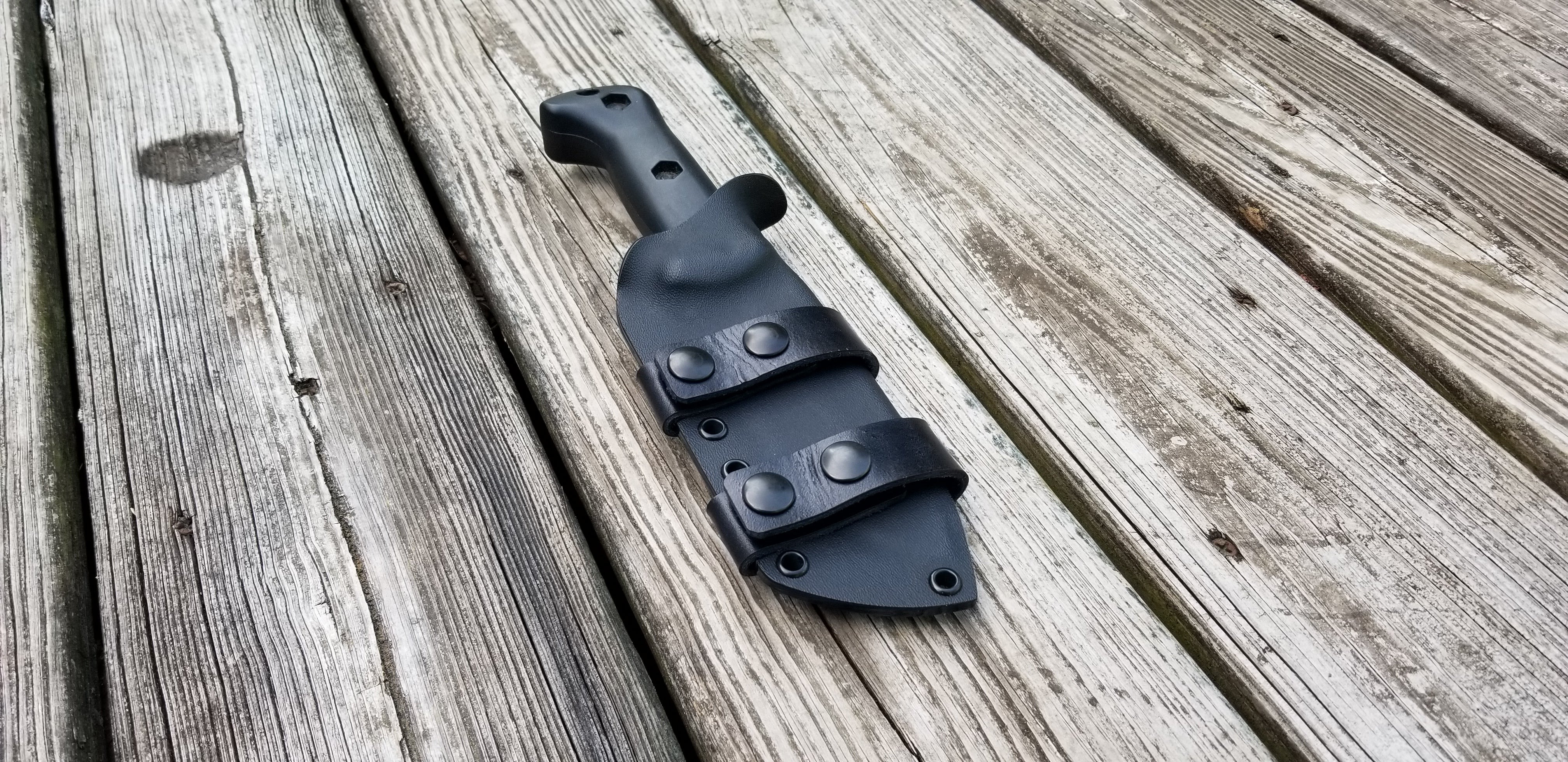 KA-BAR BK2 Scout Carry custom Taco style kydex sheath w/ pair of doubl