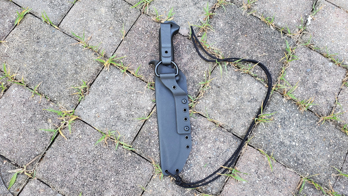 KA-BAR BK7 Kydex sheath TACO style w/ Kydex Dangler