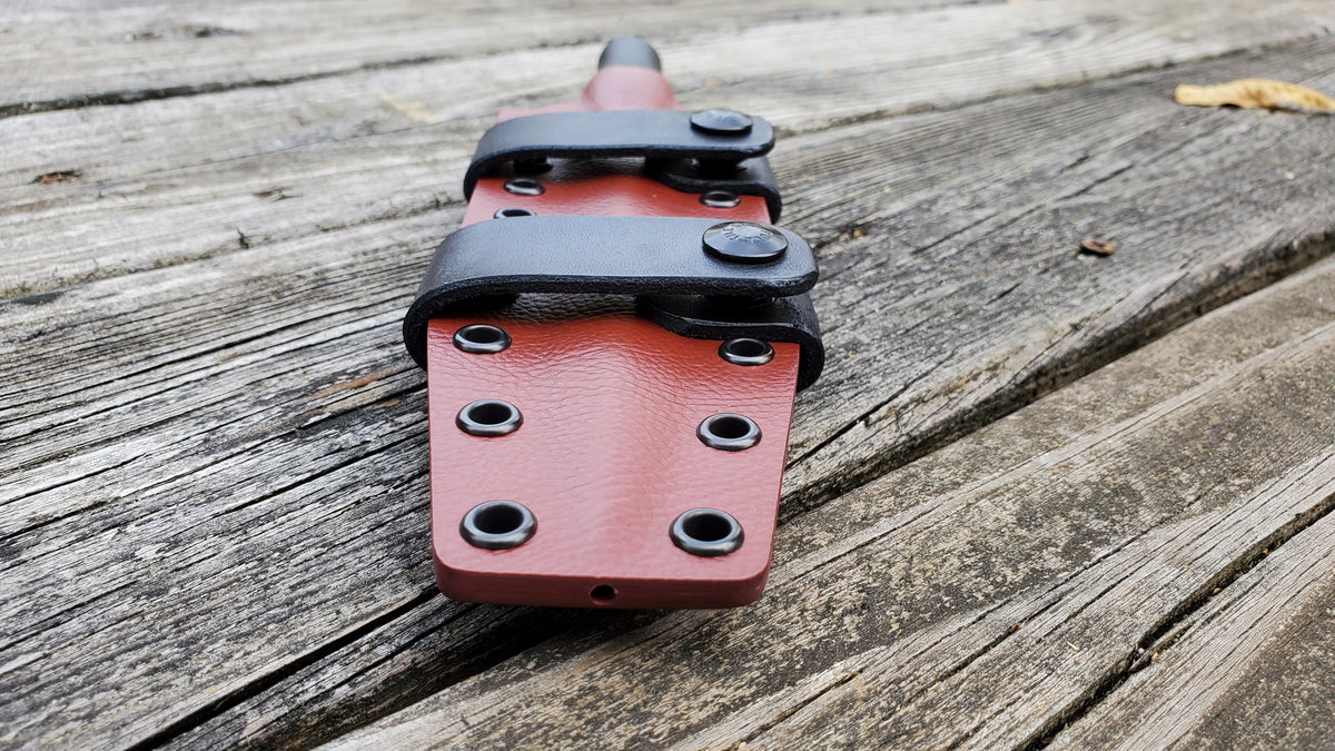 Gerber " MARK II " Kydex sheath, Scout Carry Leather Straps