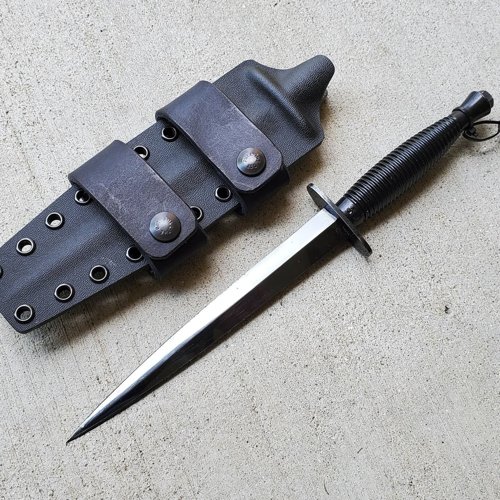 Sheffield Fairbairn Sykes England Commando Dagger Pancake Style Kydex