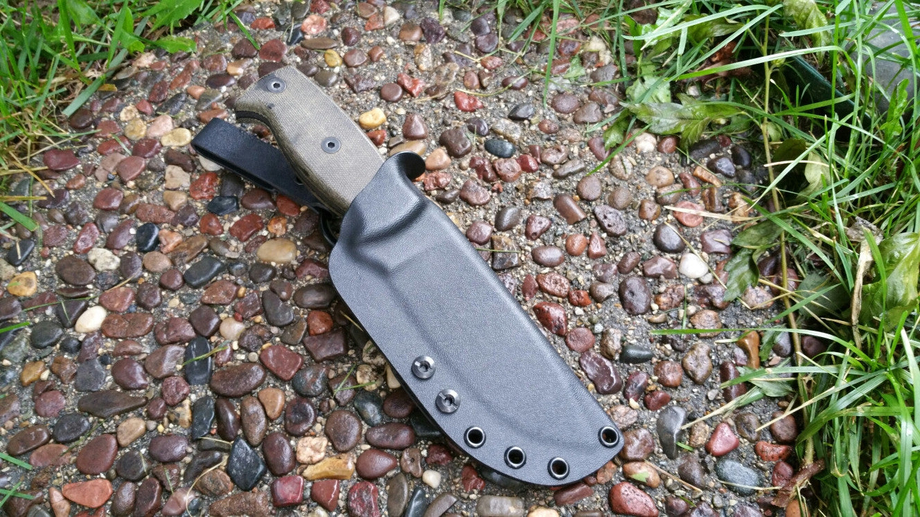 Ontario Afghan Taco Style Kydex Sheath complete with 100% Kydex Dangle
